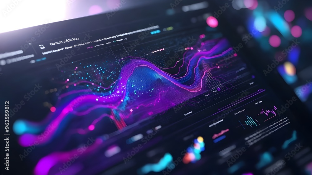 Vibrant Animated Dashboard with Real Time Website Traffic Analytics and ...