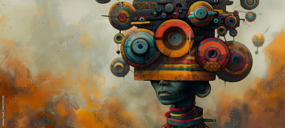 Ethereal Essence: A mesmerizing abstract portrait of a woman's face ...