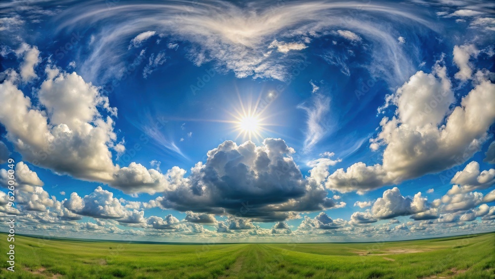 Seamless sky hdri panorama 360 degrees angle view with zenith and ...