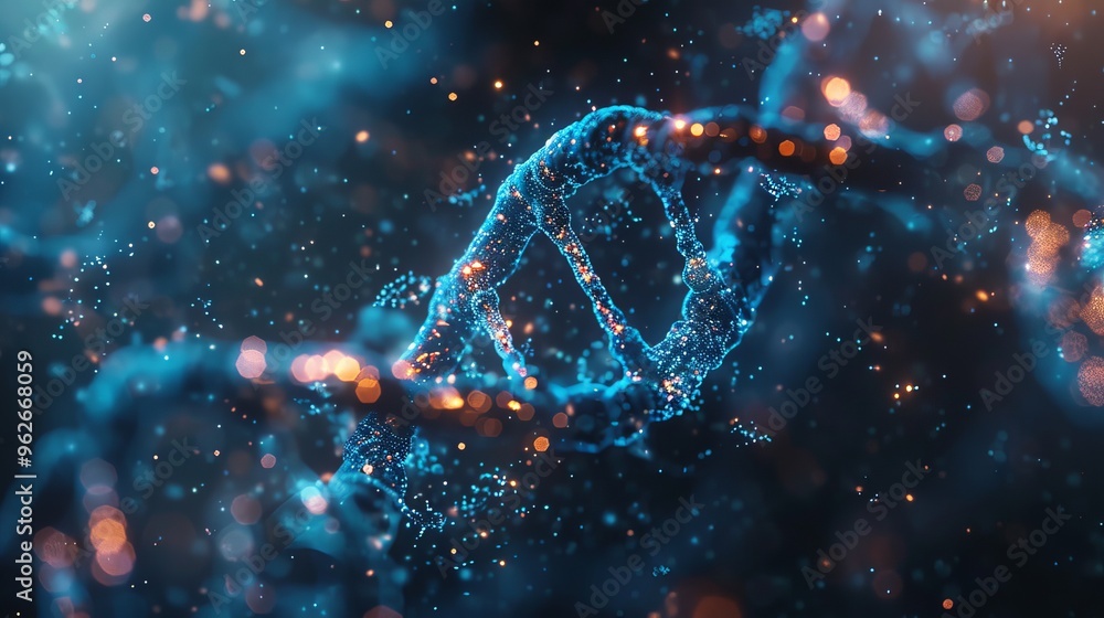 A DNA strand, symbolizing the interconnectedness of all living things ...