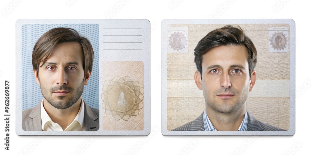 A high-angle shot of a fraudulent identification card, showing the ...