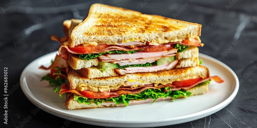 A clubhouse sandwich, commonly referred to as a club sandwich, consists ...