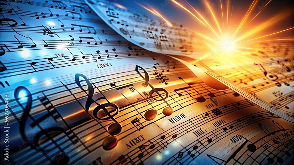 High-Quality Stock Photo Showcasing Musical Notations Integrated Into ...