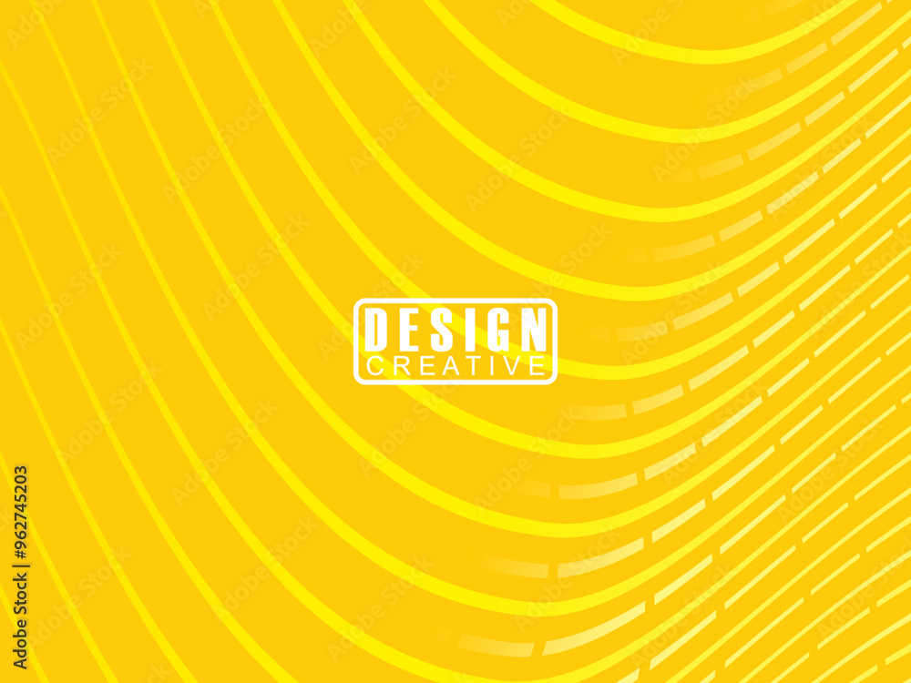 Abstract futuristic yellow background with wave design. Realistic 3d ...