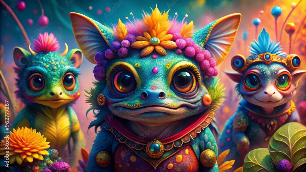 Colorful, iconic creatures with unique abilities and endearing facial ...
