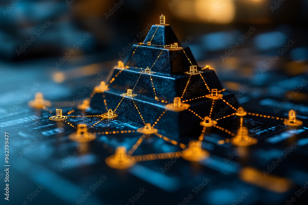 Organizational structure concept, teamwork organization and business ...