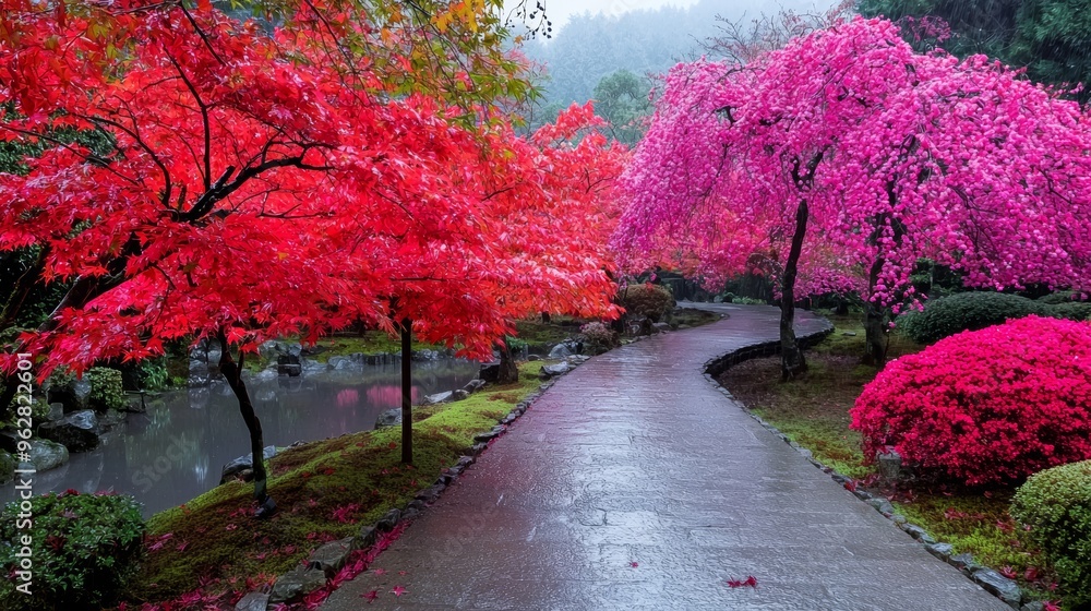 Photo & Art Print Symmetry in Traditional Japanese Gardens, Analyze the ...