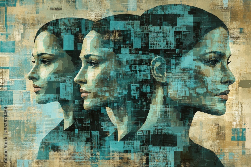 Neuronal energy Cognitive psychology Multiple mirrored faces with ...