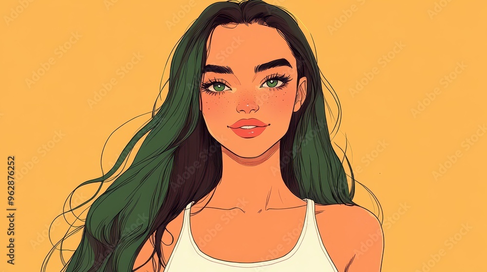 Get lost in this stunning comic book art featuring a beautiful ...