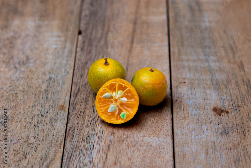 Kasturi orange or calamansi orange with the scientific name Citrus x ...