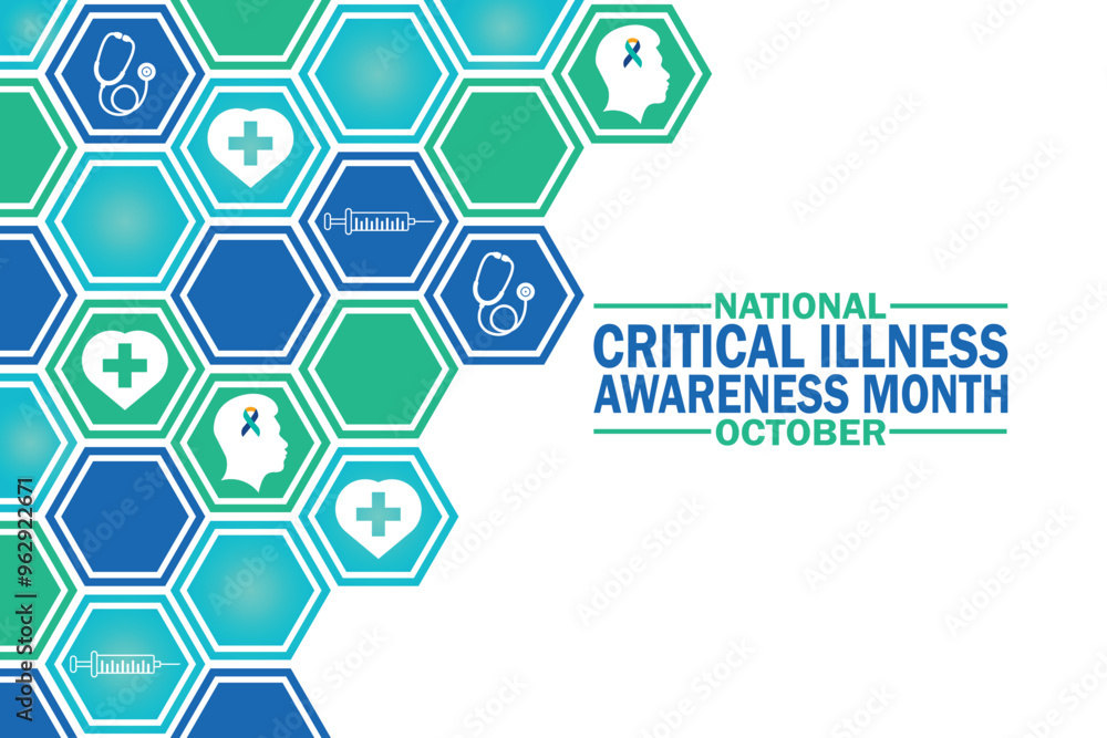National Critical Illness Awareness Month October wallpaper with shapes ...
