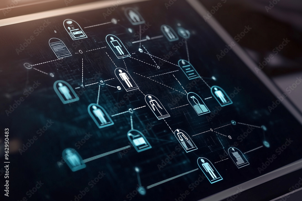 The HR hierarchy is visually emphasized through a virtual diagram that ...