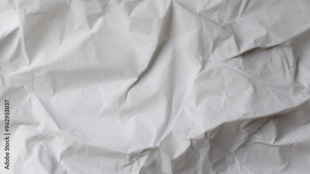 Paper texture white background animation. Stop motion of Crumpled white ...
