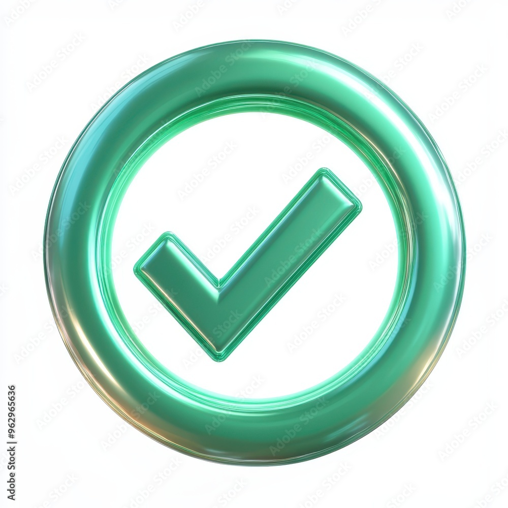 Green 3D Check Mark Circle Icon for UI UX and Digital Design Stock ...