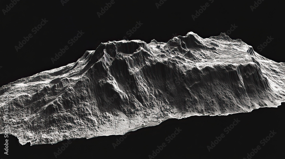 Technical aerial visual, 3D LiDAR GIS aerial map satellite scan model ...