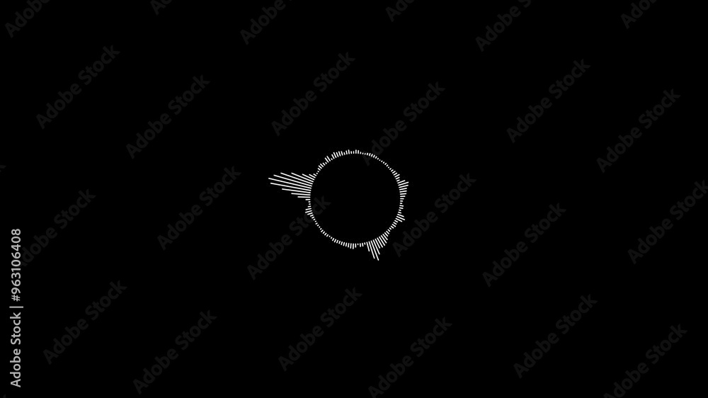 3D, circle Audio waveform spectrum animation. spectrum audio animation ...