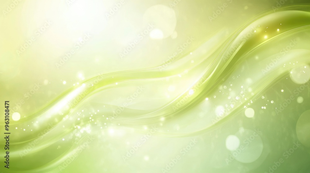 Elegant soft green abstract background with shiny vector elements and ...
