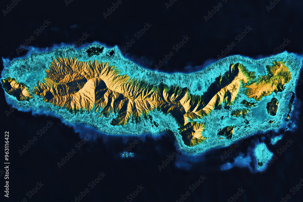 Technical aerial visual, 3D LiDAR GIS aerial map satellite scan model ...