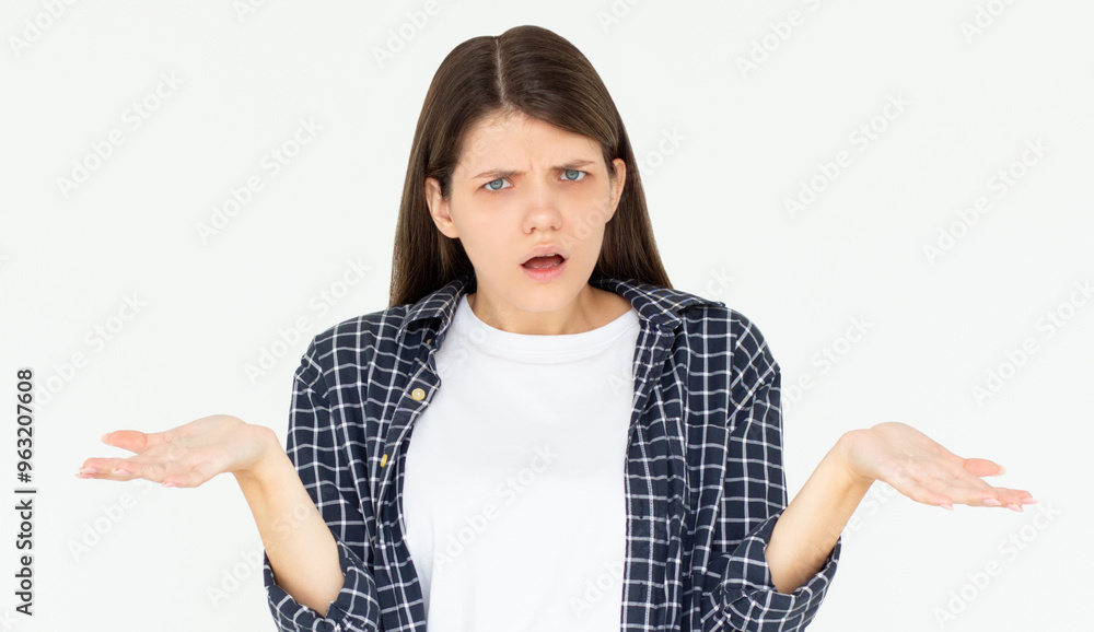 Angry european woman emotional. Young woman annoyed mad bad furious ...