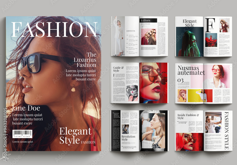 Fashion Magazine Layout Stock Template | Adobe Stock