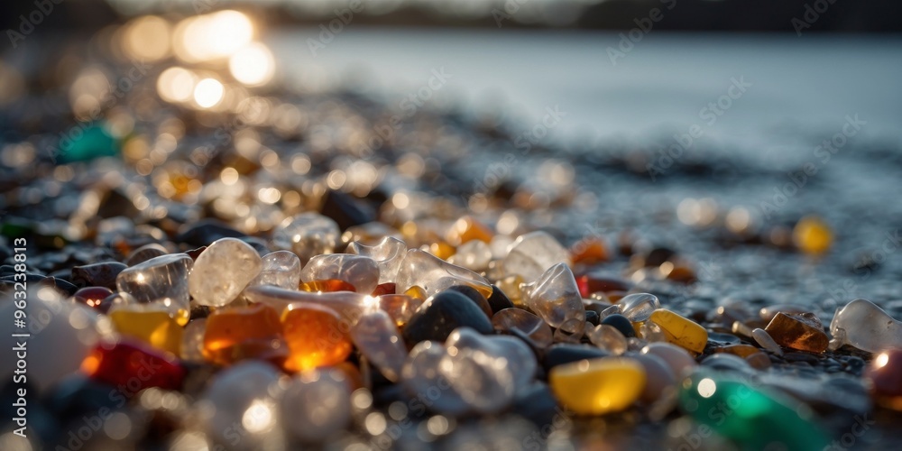 Polluted Shoreline Highlighting The Impact of Plastic Waste In Water ...