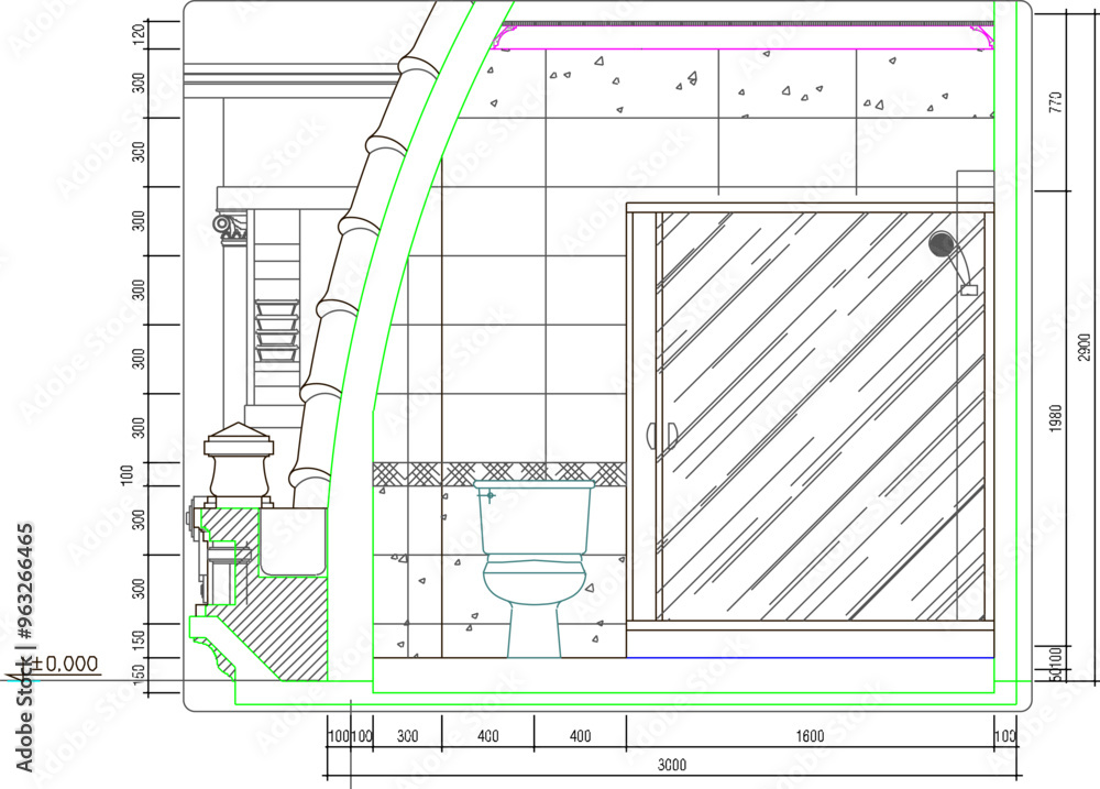 Vector sketch illustration of the silhouette design of a modern ...