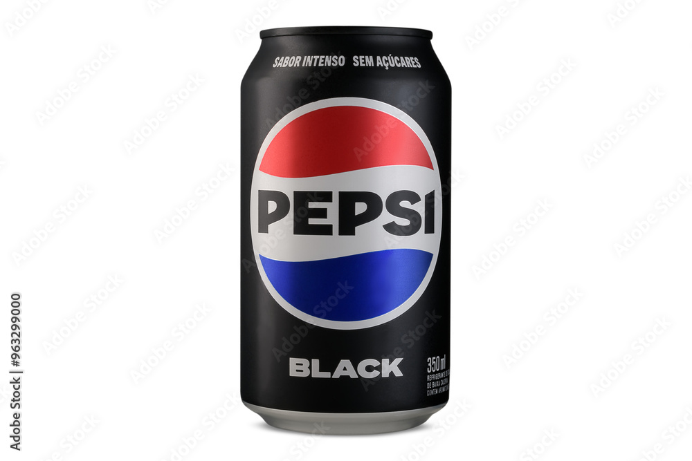 São Paulo, Brazil - September 6, 2024 Pepsi Black sugar-free, intense ...