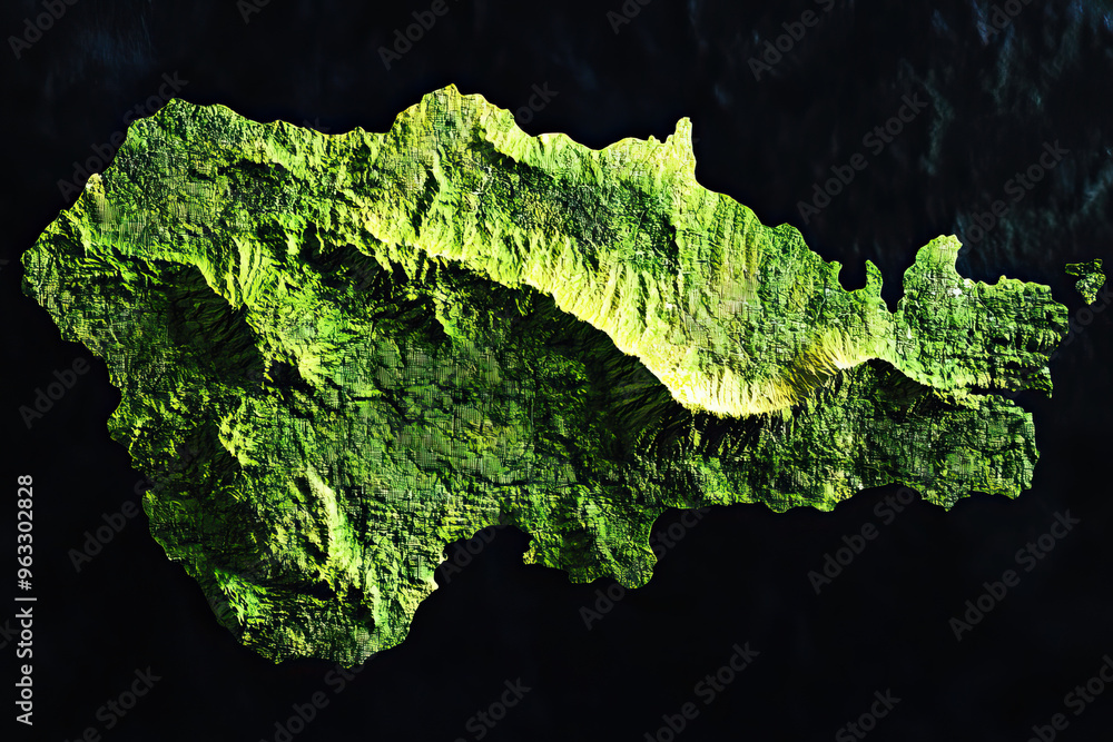 Technical aerial visual, 3D LiDAR GIS aerial map satellite scan model ...