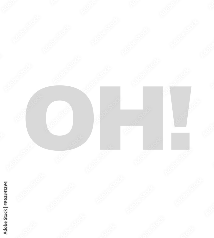 Bold Exclamation: OH! - Minimalist and bold graphic design, featuring ...