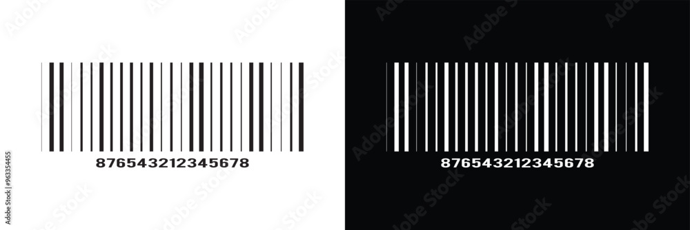 Bar code vector cartoon icon. Vector illustration barcode on white ...