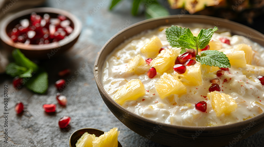 Selective focus copy space of Alphonso mango pulp, also known as hapus ...