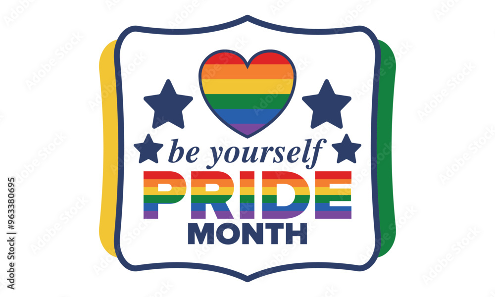 LGBT Pride Month in June. Lesbian Gay Bisexual Transgender. Celebrated ...