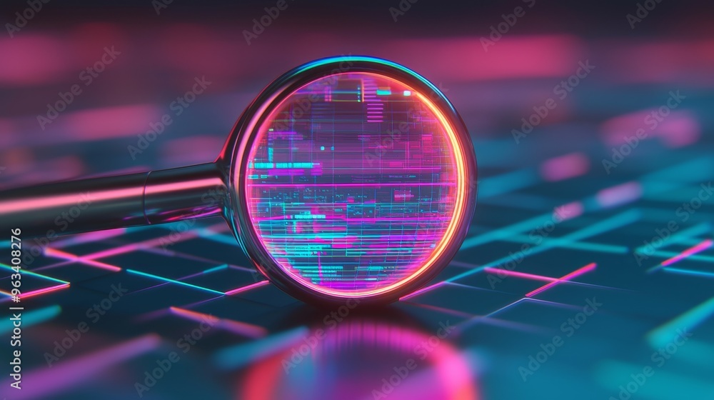 Futuristic 3D Search Engine Interface with Floating Holographic Search ...