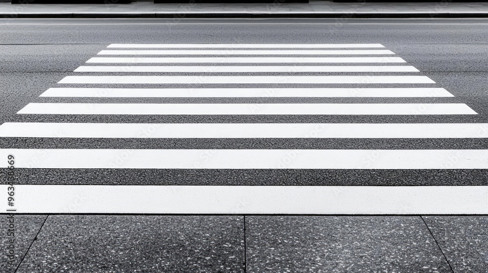 Safety-focused A crosswalk with audible signals and tactile paving for ...