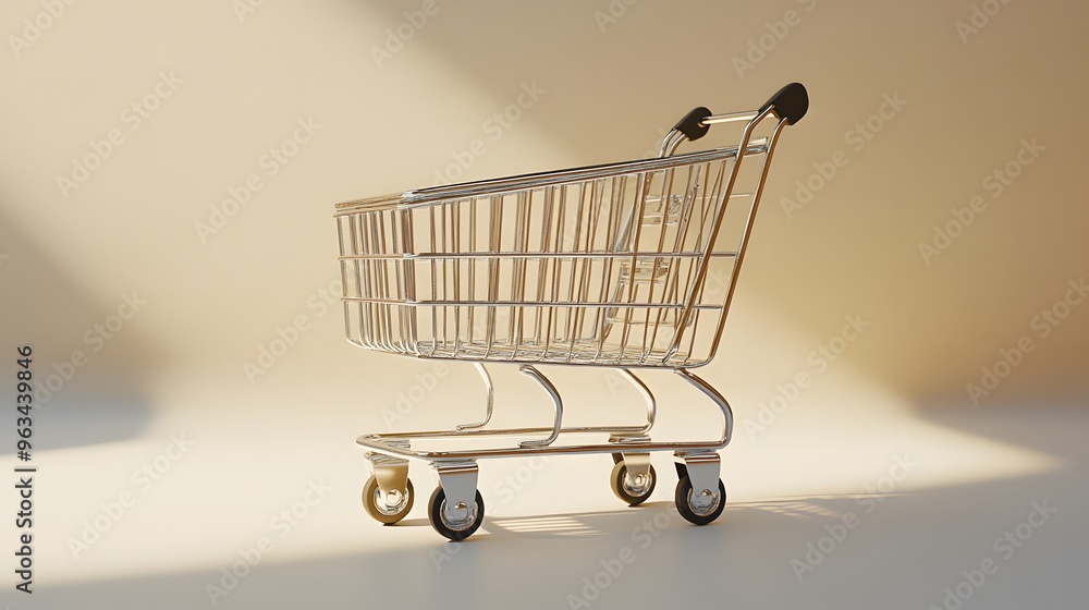 Classic Wireframe Cart A classic wireframe shopping cart with four ...
