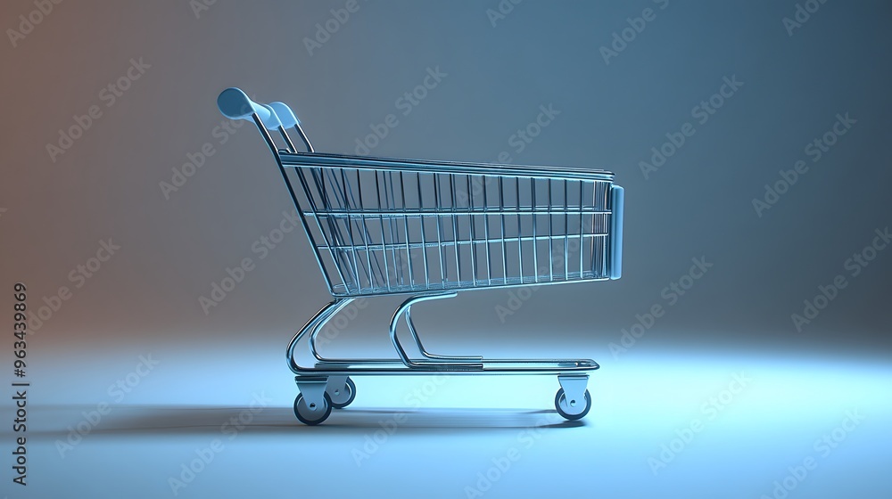 Classic Wireframe Cart A classic wireframe shopping cart with four ...