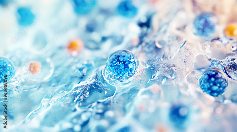 Microscope slide showing abnormal cells in a sterile cytology ...