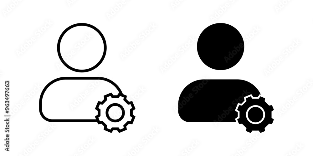 User management icon set. Administrator sign. for mobile concept and ...