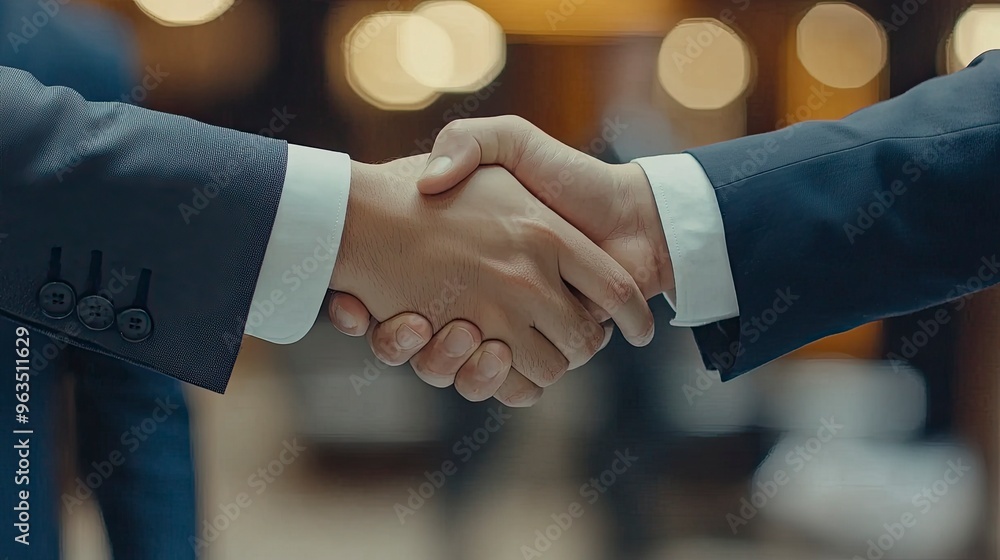 Business handshake. Asian business people making a handshake, close up ...