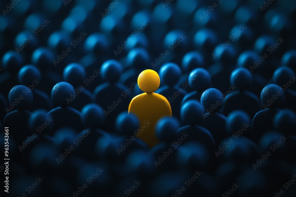 This image symbolizes the hiring process, highlighting a standout ... This image symbolizes the hiring process, highlighting a standout ...