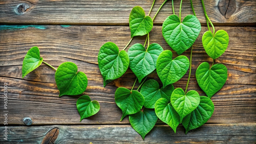 crispa, guduchi, A close up shot of Tinospora cordifolia herb also ...