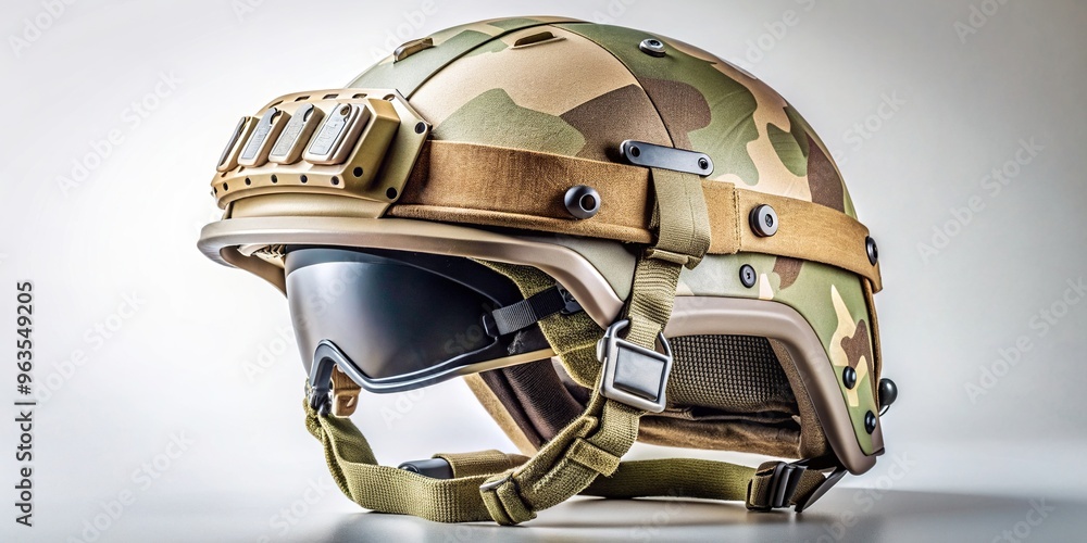 Military Fast MT high cut armored helmet with a wide angle visor ...