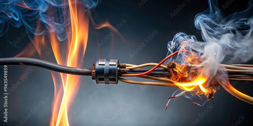 burnt wire, circuit breaker, electrical cables, electrical hazard ...