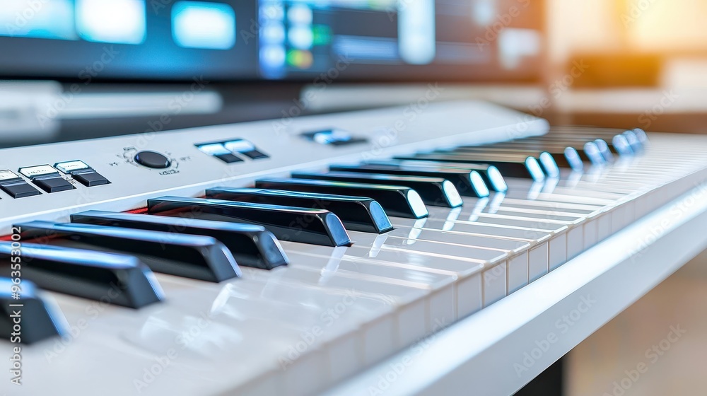 Cutting-Edge Digital Piano with Augmented Reality Technology Showcasing ...