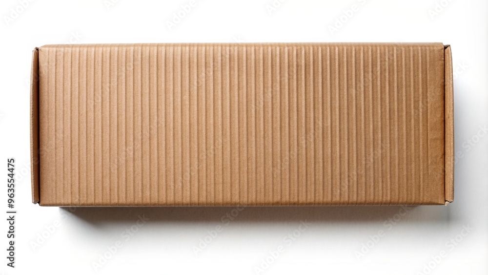 recycled, eco-friendly, moving, bird's eye view, Brown corrugated ...