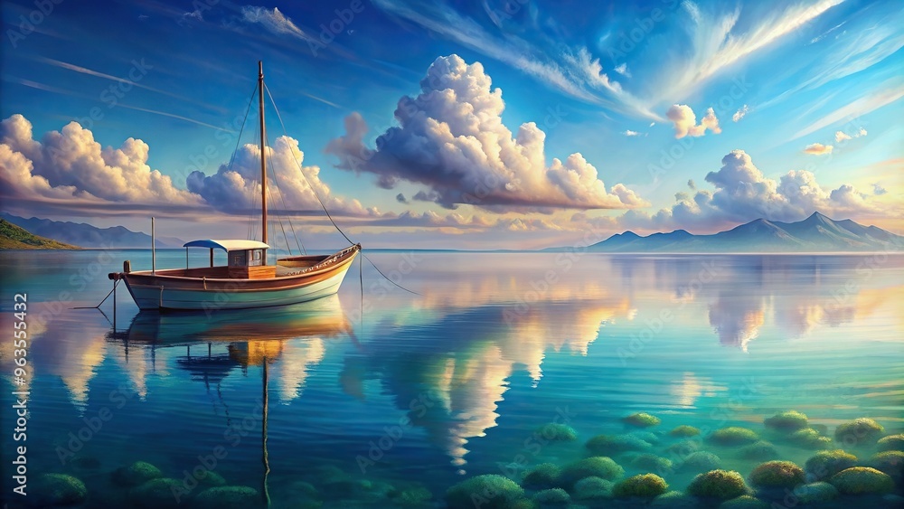 A breathtaking painting captures the essence of forced perspective with ...