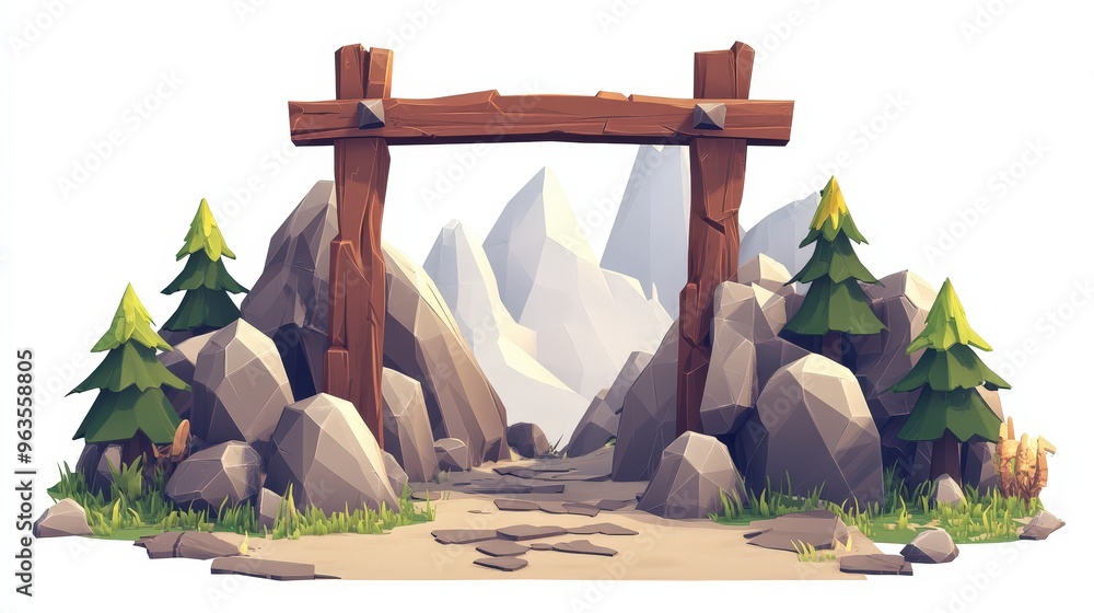 Survival game-themed leaderboard combining metal and wood elements in a ...