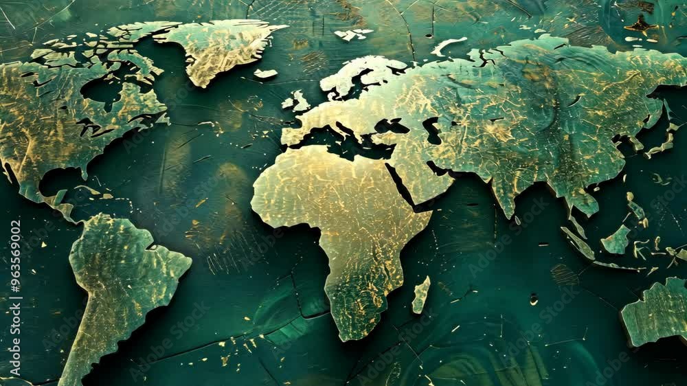 Exploring a beautifully crafted world map with intricate textures and ...