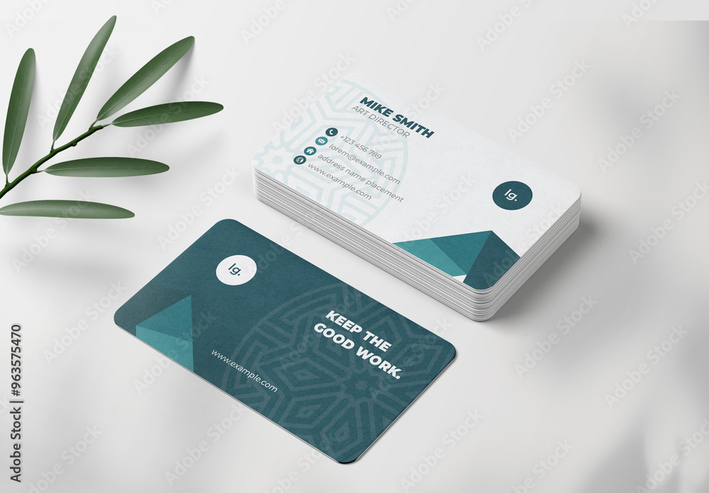 Abstract & Clean Business Card Template Stock Template | Adobe Stock