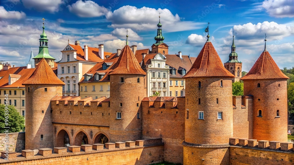 Fortified medieval outpost known as the Warsaw barbican captured in an ...